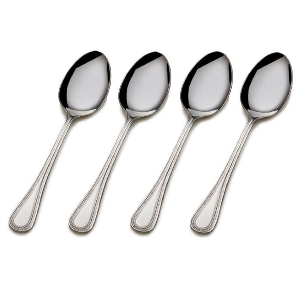 Wallace Continental Bead 18/10 Stainless Steel Teaspoon Set of Four - 6 ...