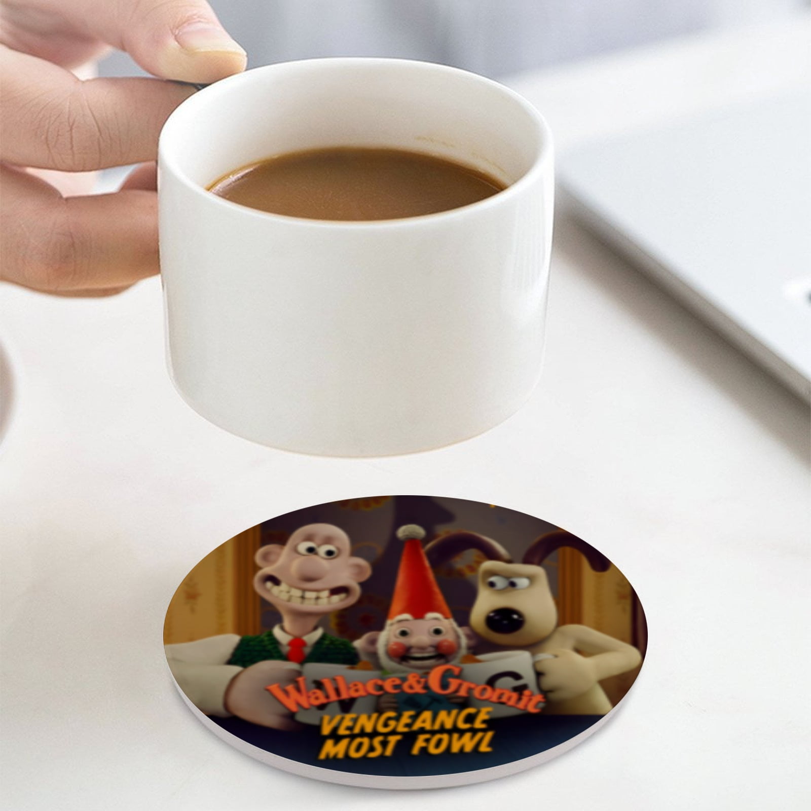 Wallace & Gromit Vengeance Most Fowl Ceramic Coasters 4 Pcs,These ...
