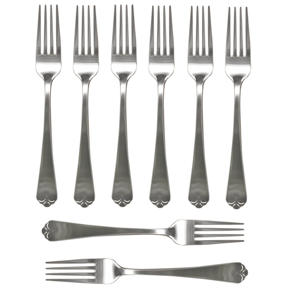 Wallace Lotus 18/8 Stainless Steel Dinner Fork (Set of Eight) - Walmart.com