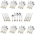 Wallace Napoleon Bee Gold Accent 18/10 Stainless Steel 53pc. Flatware ...