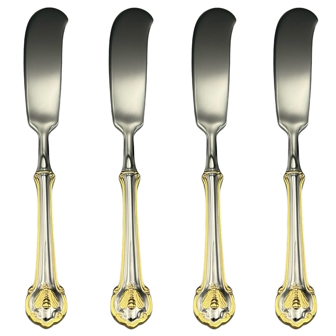 Wallace Napoleon Bee Gold Accent 18/10 Stainless Steel Butter Spreader ...