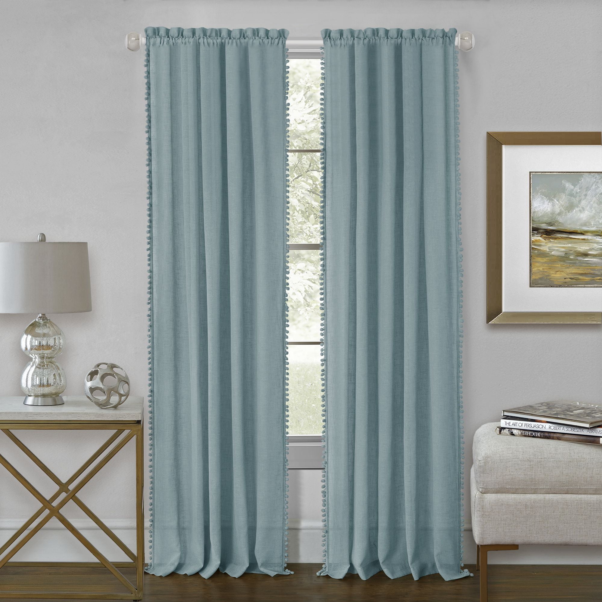 Wallace Rod Pocket Window Curtain Panel - Walmart.com