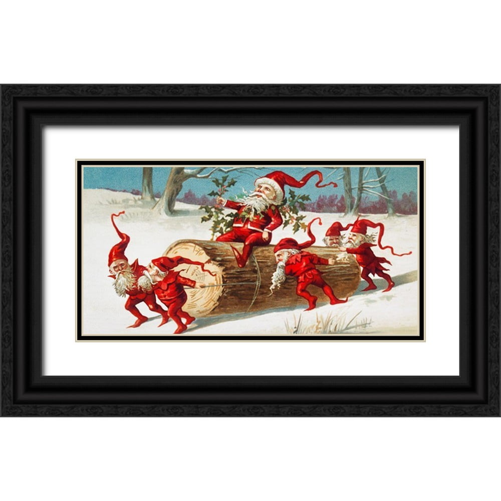 Wallach, Miriam and Ira D 24x14 Black Ornate Wood Framed with Double ...