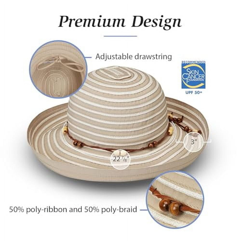 Wallaroo Hat Company Women’s Breton Sun Hat – UPF 50+ UV Sun Protection ...