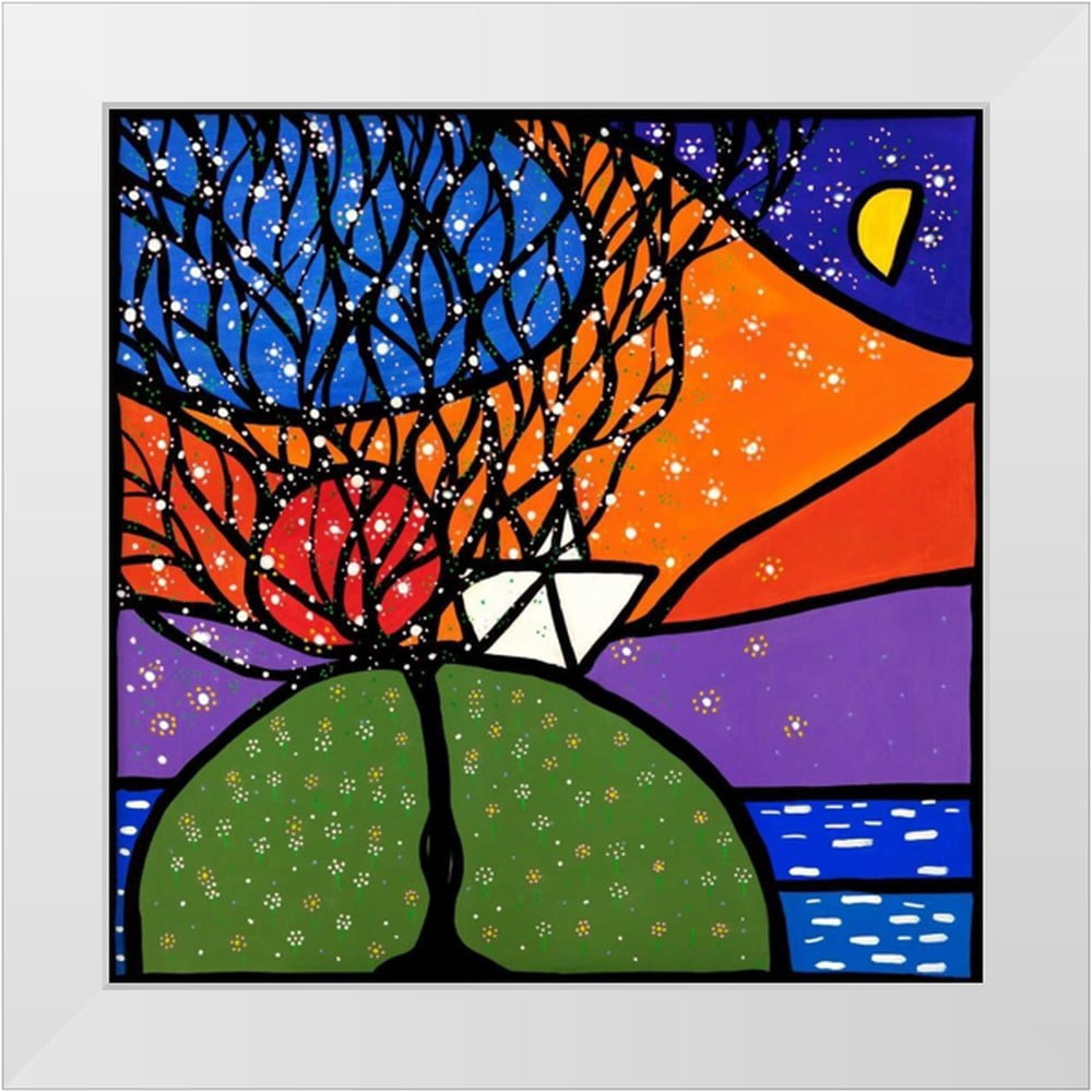 Wallas 26x26 White Modern Wood Framed Museum Art Print Titled - La ...
