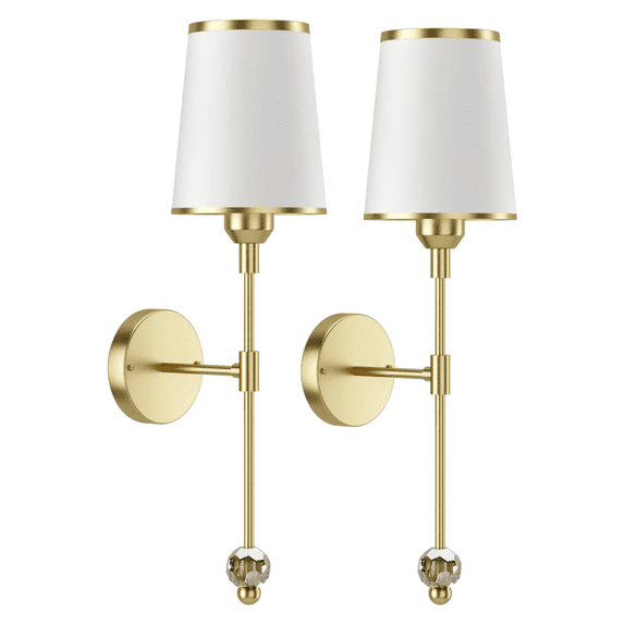 Wallchiere Sconce Rechargeable 5000mAh Gold Wall Lamp Set Living Room ...