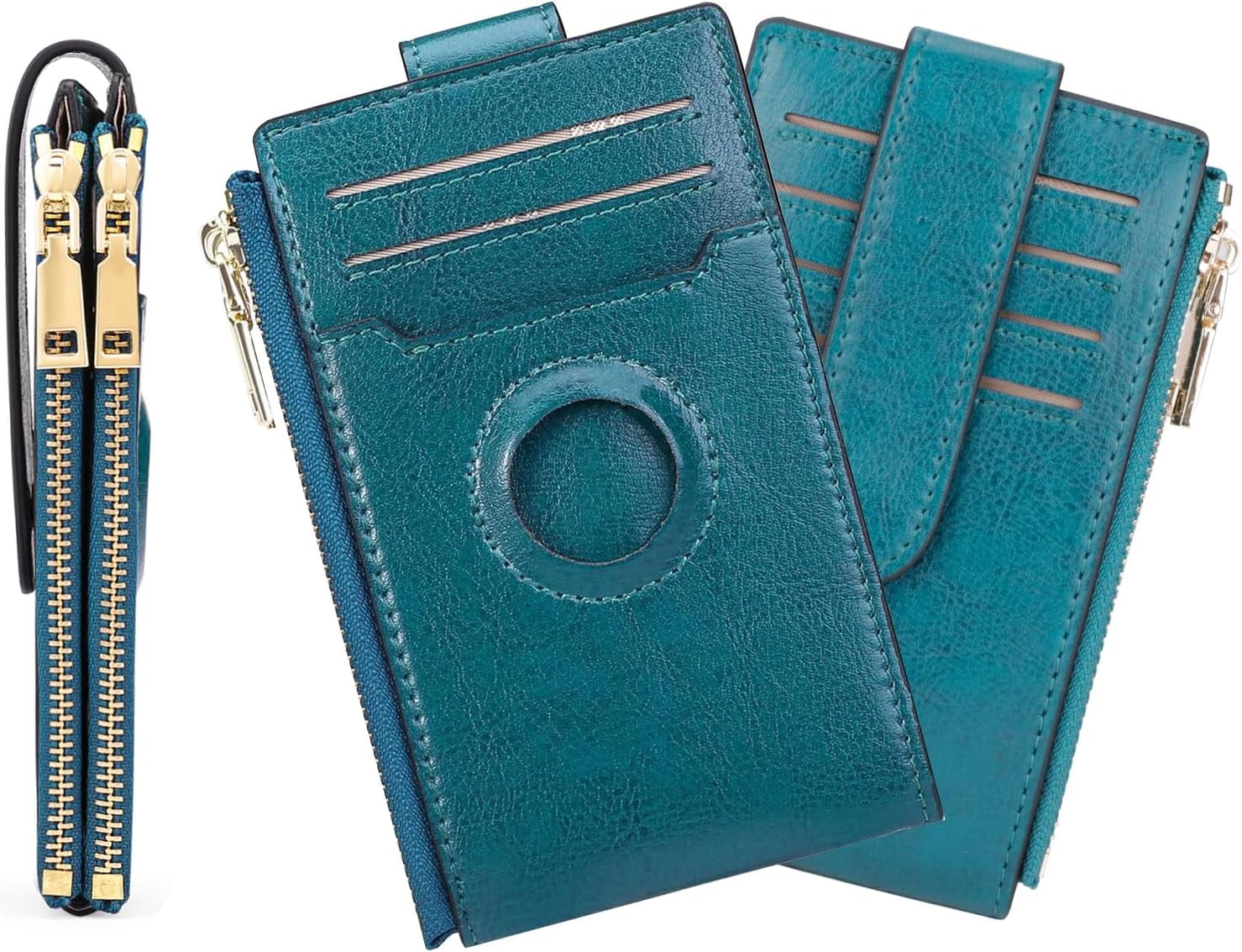 Wallet with AirTag Holder, Sleek Genuine Leather Bifold Wallet Card ...