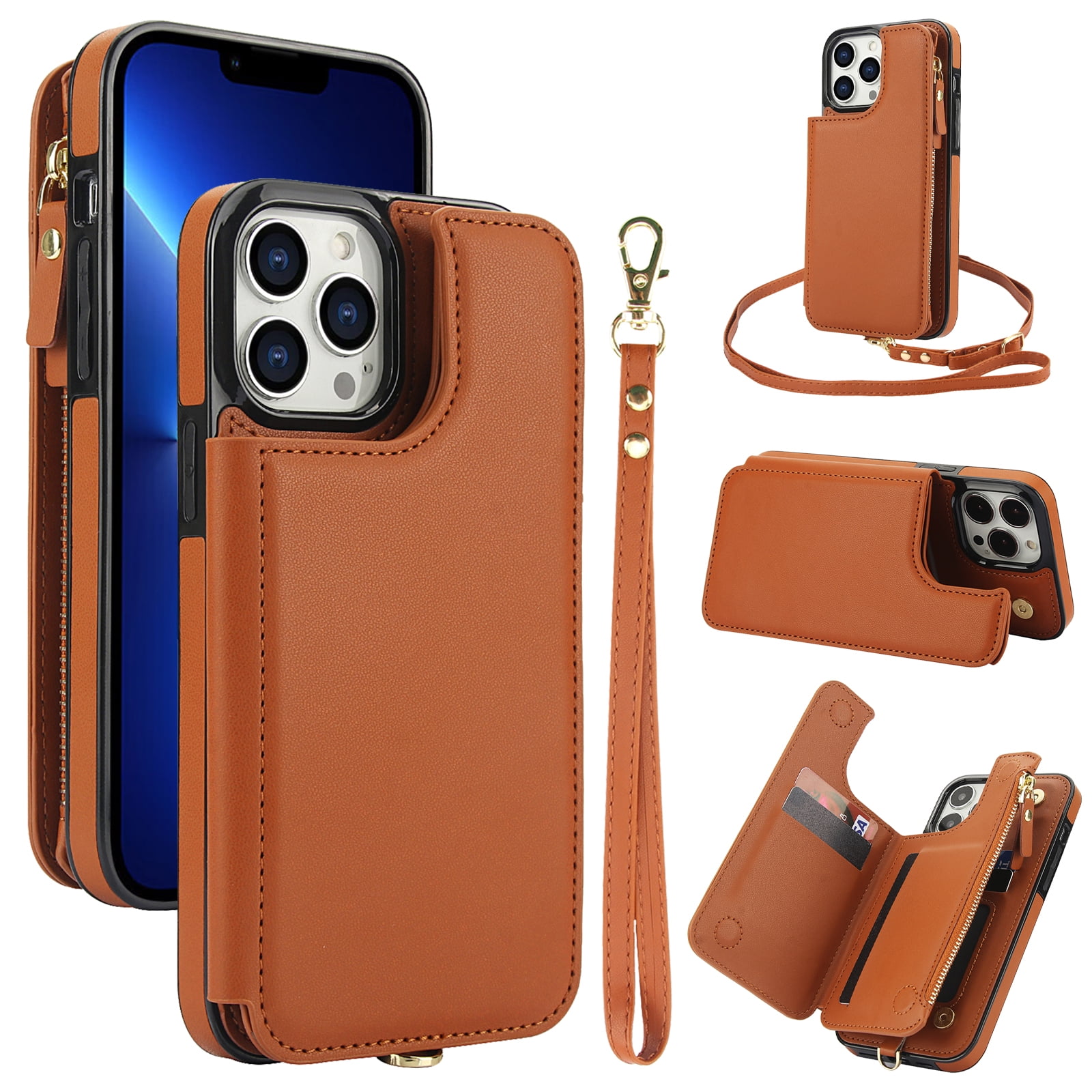 Wallet Case for Apple iPhone 12 Pro Max, with Crossbody Shoulder Strap ...