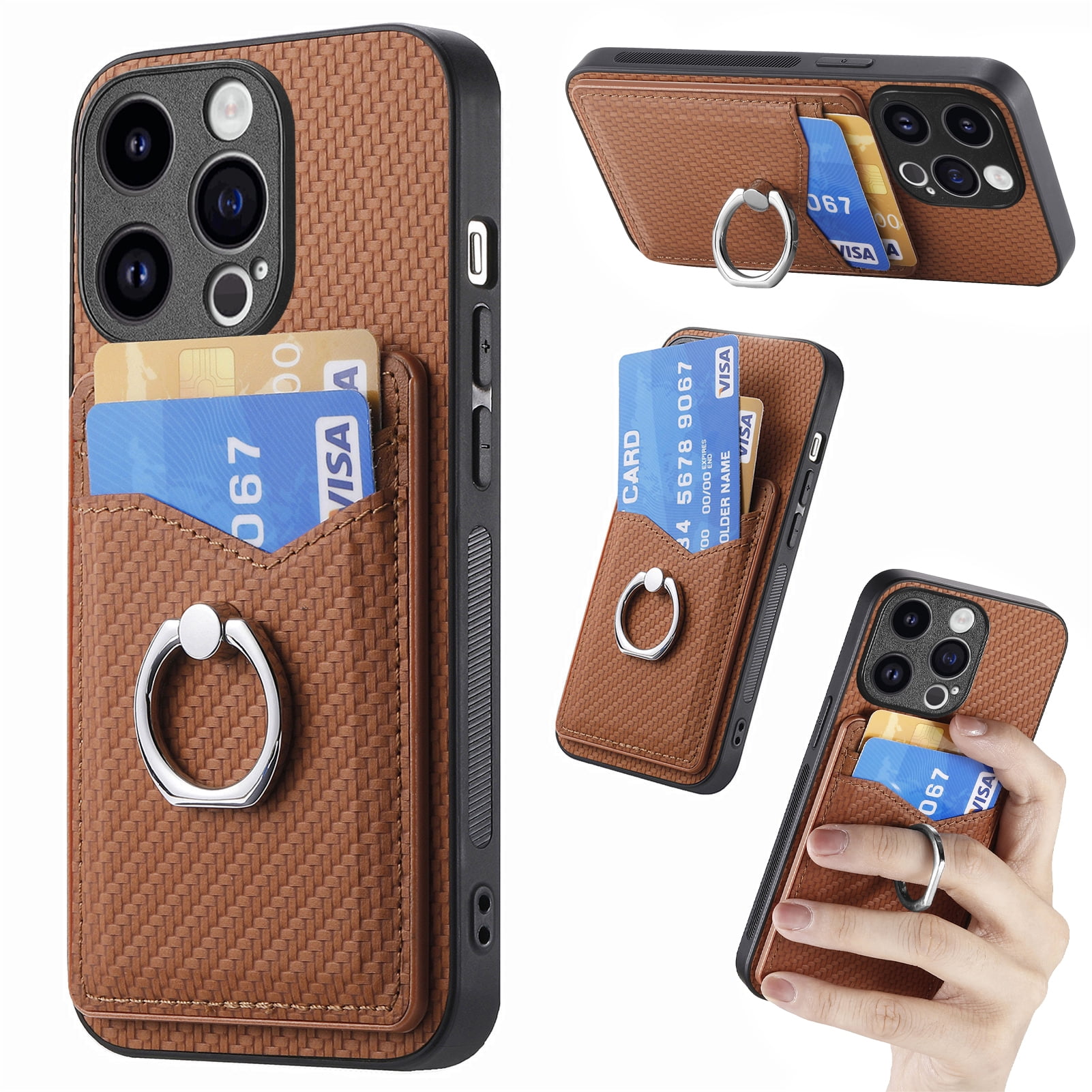 Wallet Case Compatible for iPhone 11 Pro with 360° Rotation Ring Stand ...
