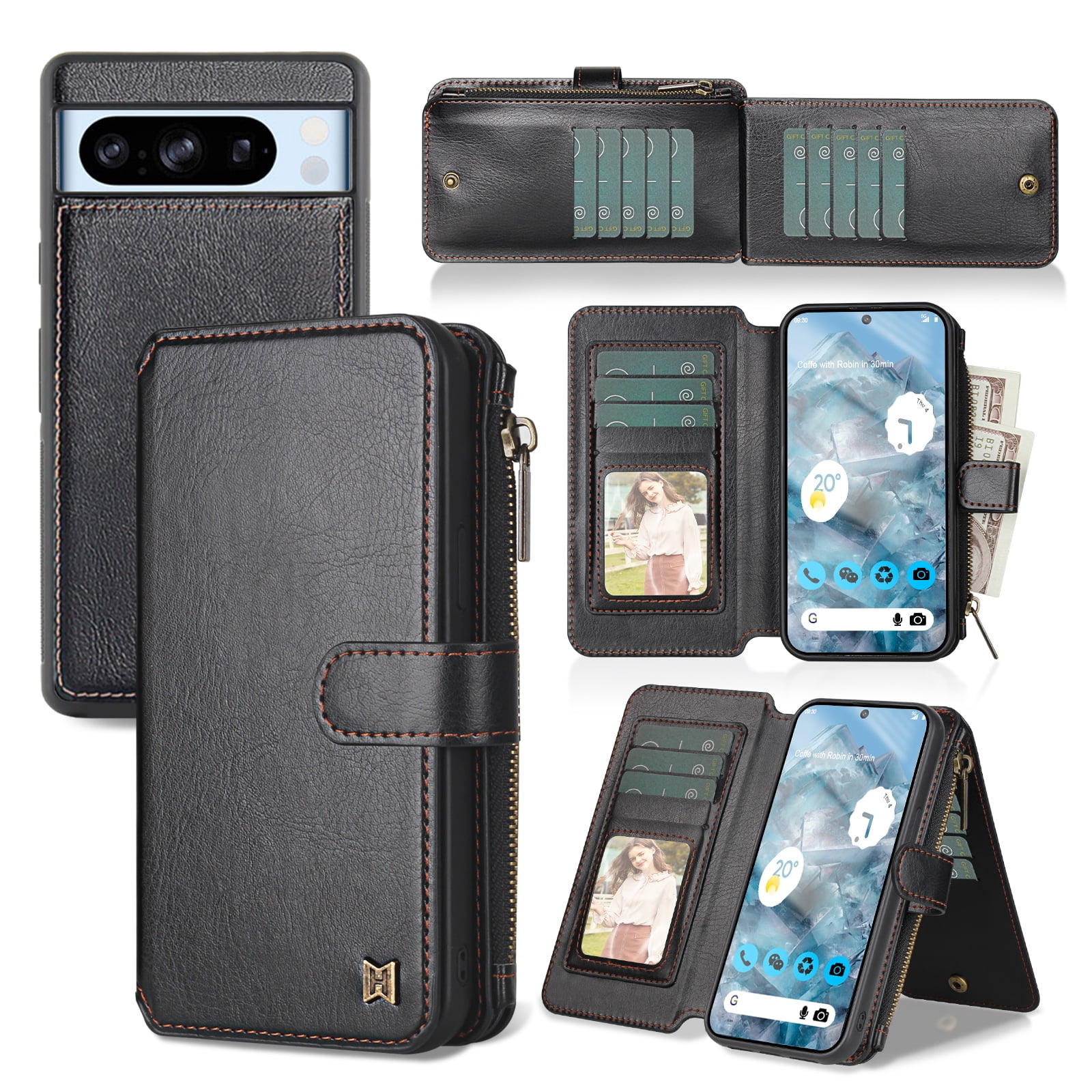 Wallet Case for Google Pixel 6 Pro, Detachable Magnetic Phone Case, 2 ...
