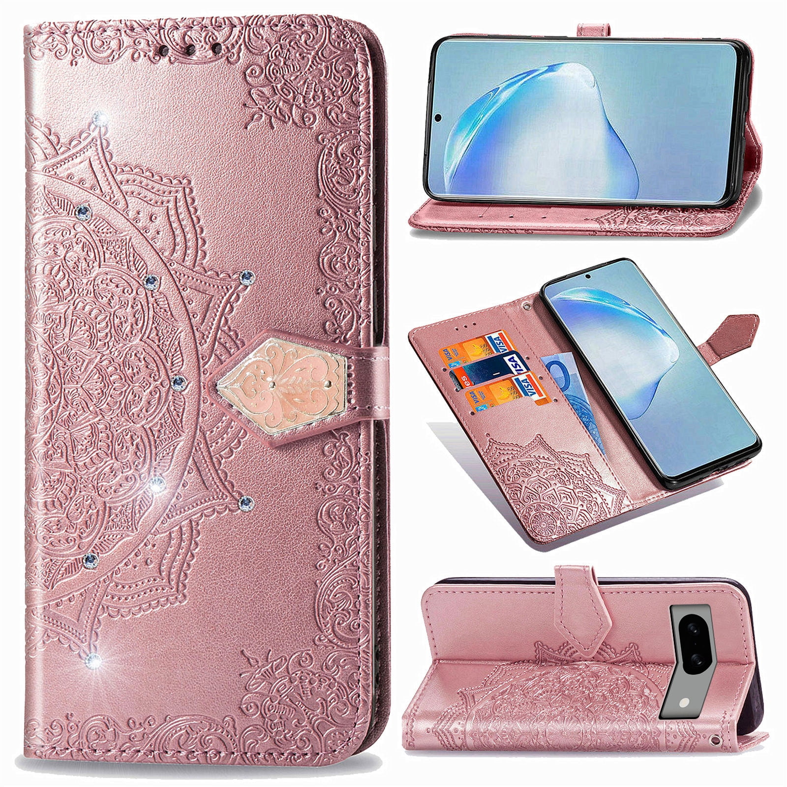 Wallet Case for Google Pixel 9 Pro XL, Glitter PU Leather Magnetic ...