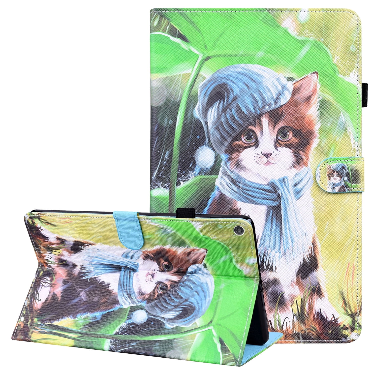 Wallet Case for Kindle Fire HD 10 Case 9th Generation 2019/7th Gen 2017 ...