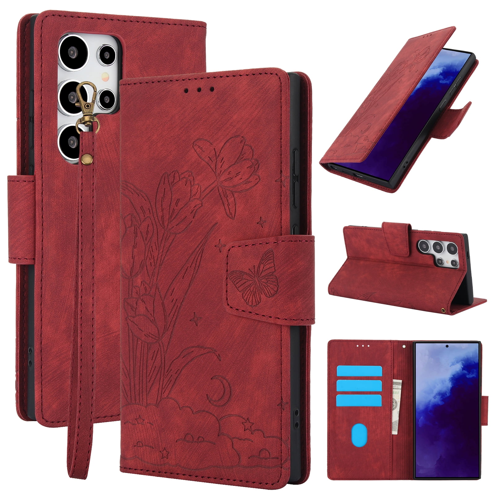 Wallet Case for Samsung Galaxy S21 Ultra,PU Leather Wallet Flip ...