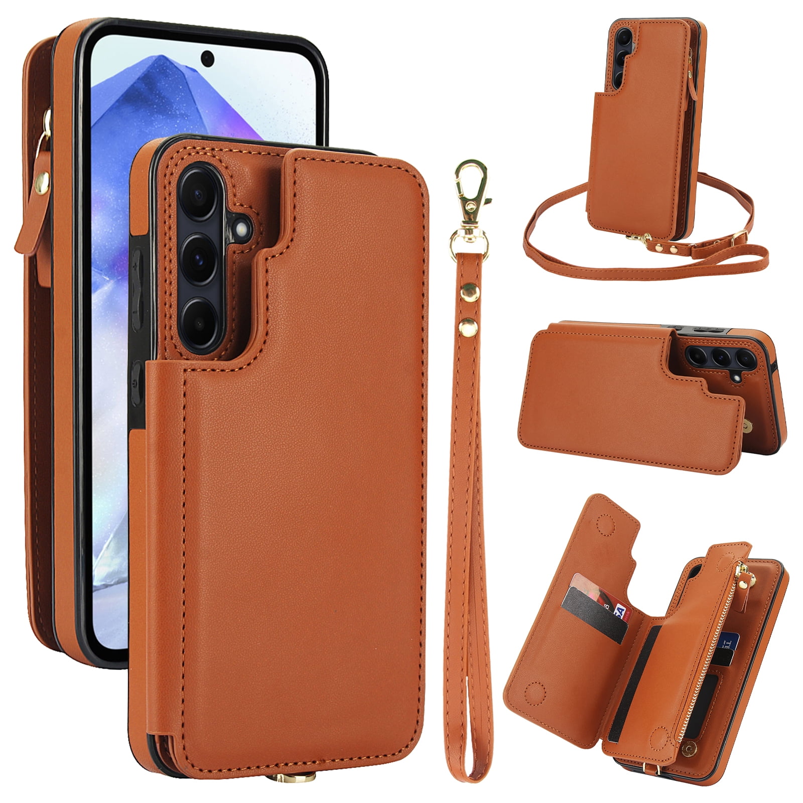 Wallet Case for Samsung Galaxy S22 Plus, with Crossbody Shoulder Strap ...