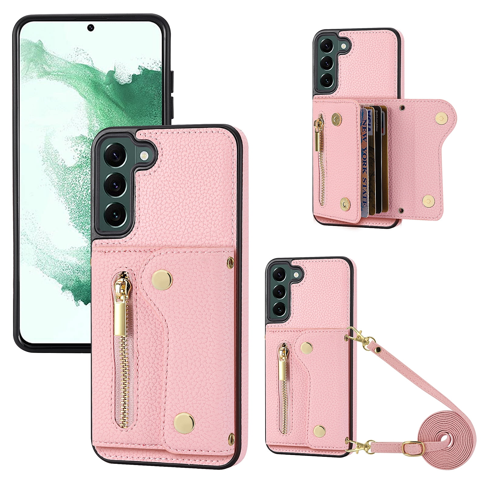 Wallet Case for Samsung Galaxy S23, Classic Lychee Texture PU Leather ...