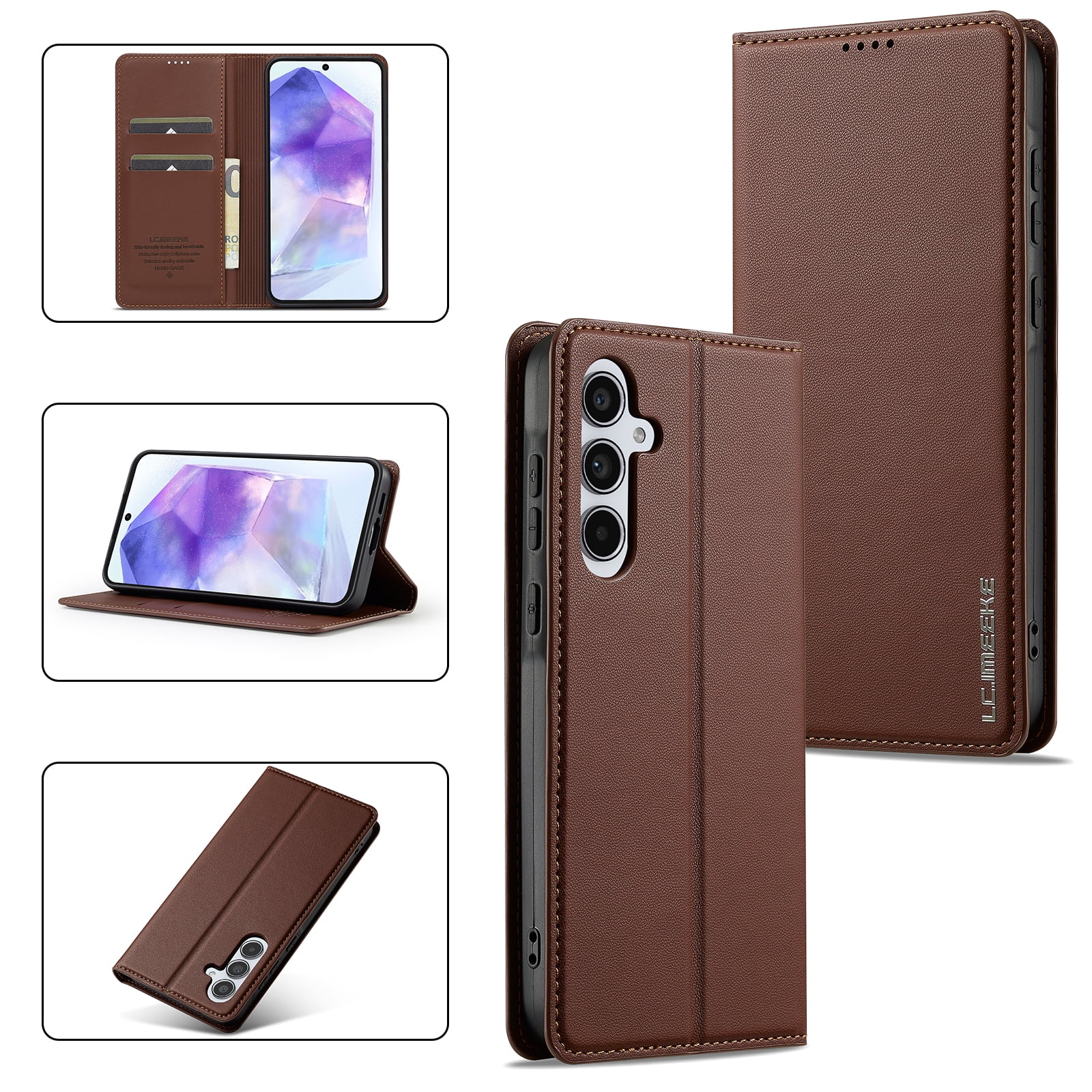 Wallet Case for Samsung Galaxy S24 FE, Classic Shockproof PU Leather ...