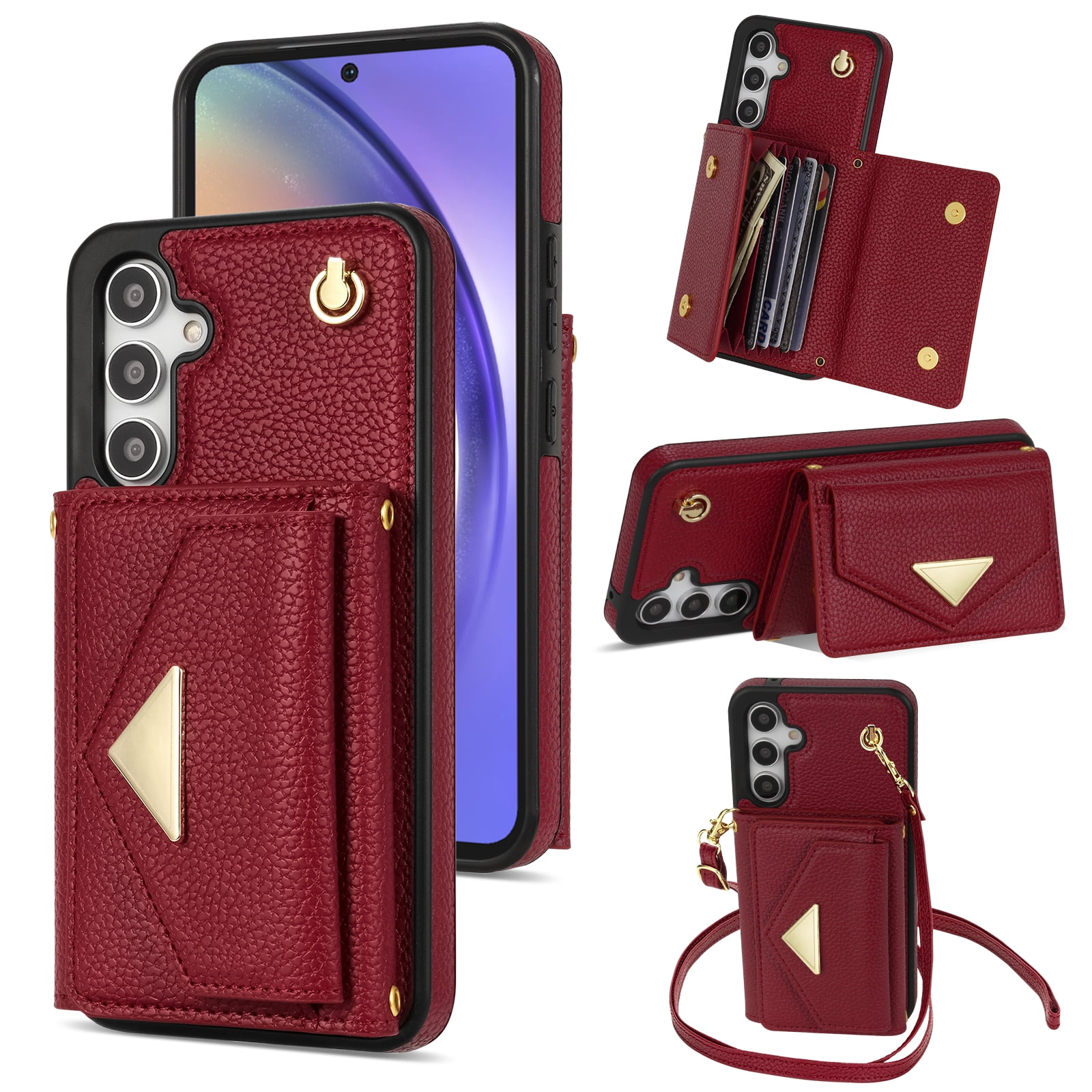 Wallet Case for Samsung Galaxy S26, with Detachable Lanyard Cards ...