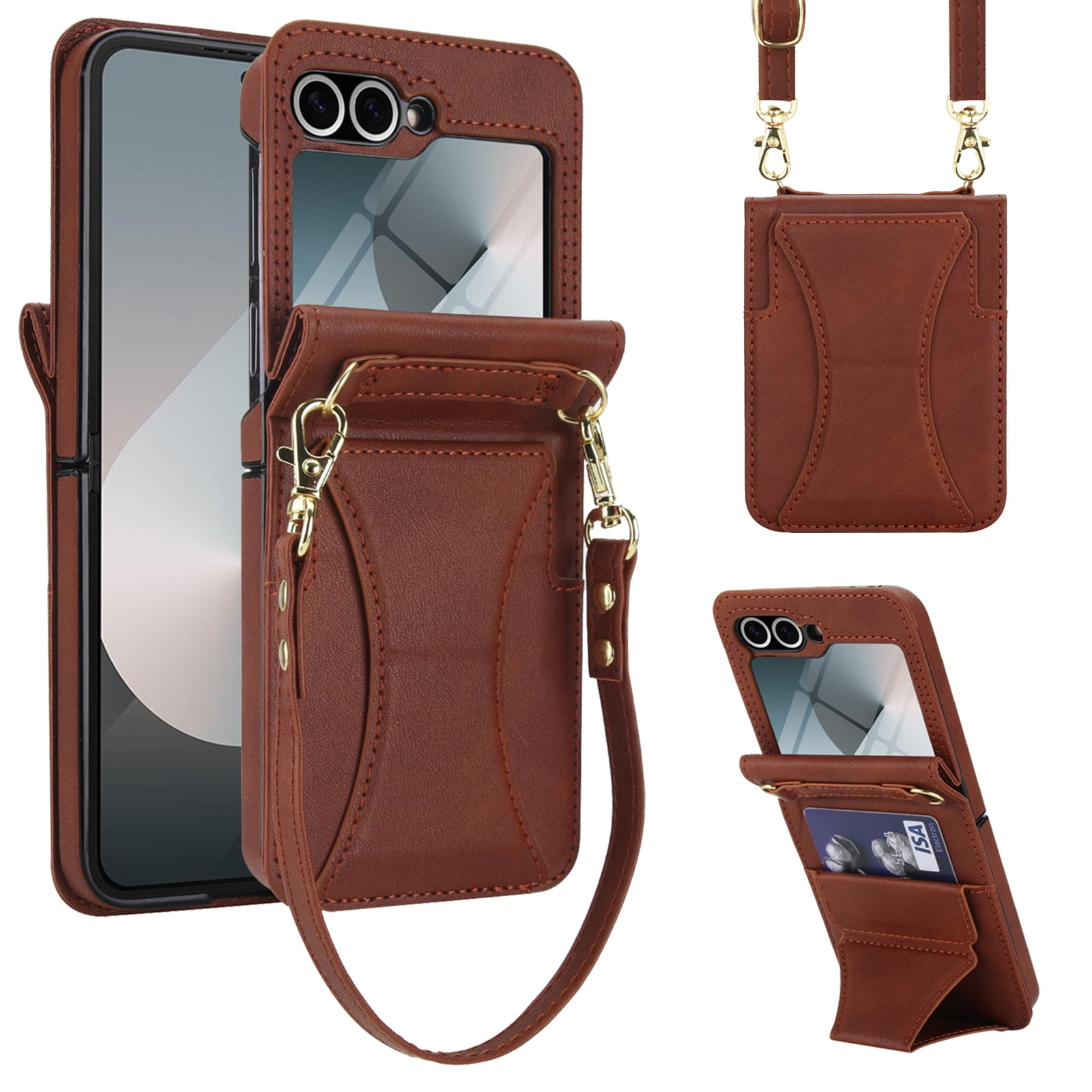 Wallet Case for Samsung Galaxy Z Flip 5 with Card Slot, Built-in ...