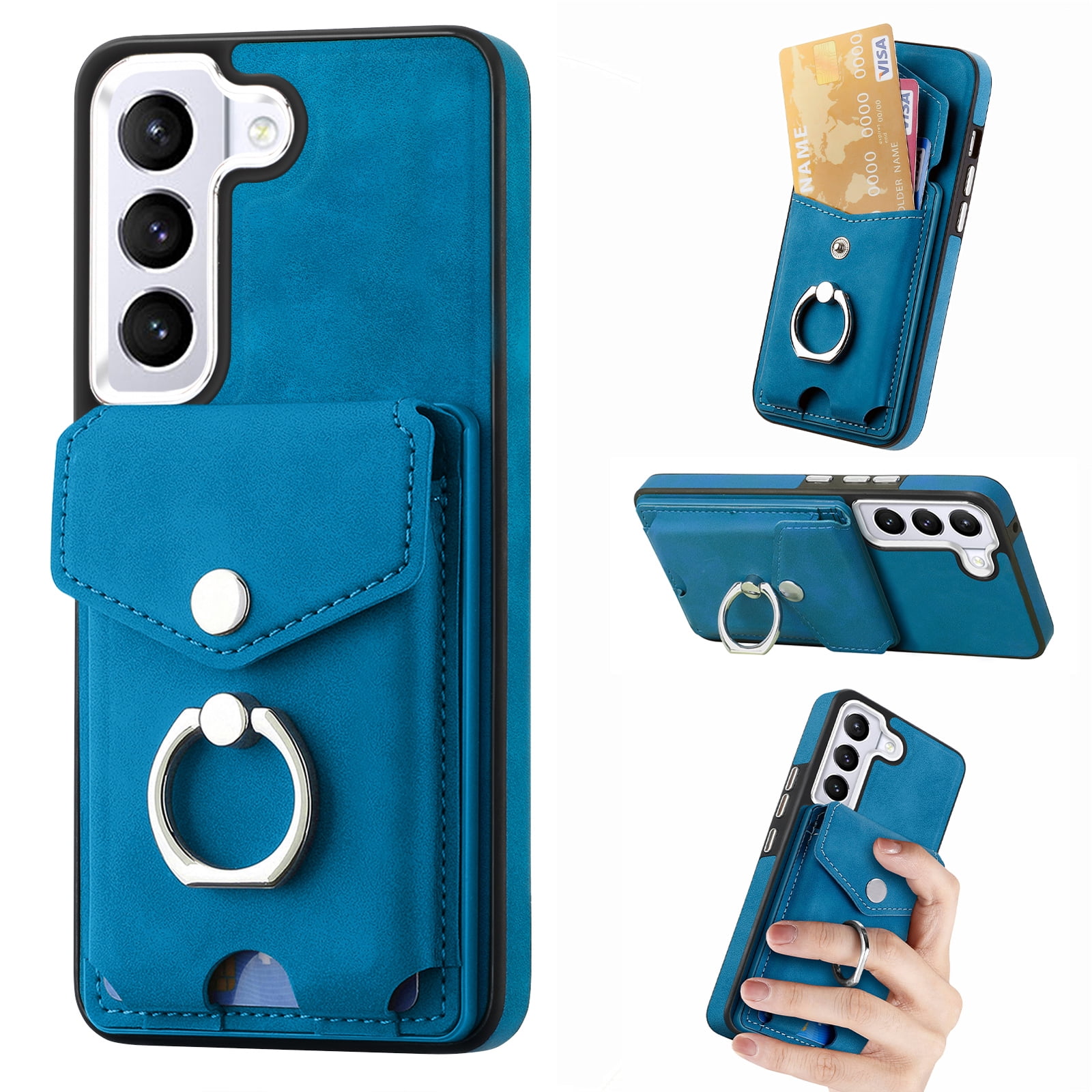 Wallet Case for Samsung S22 Plus, Premium Leather Case with Card Holder ...