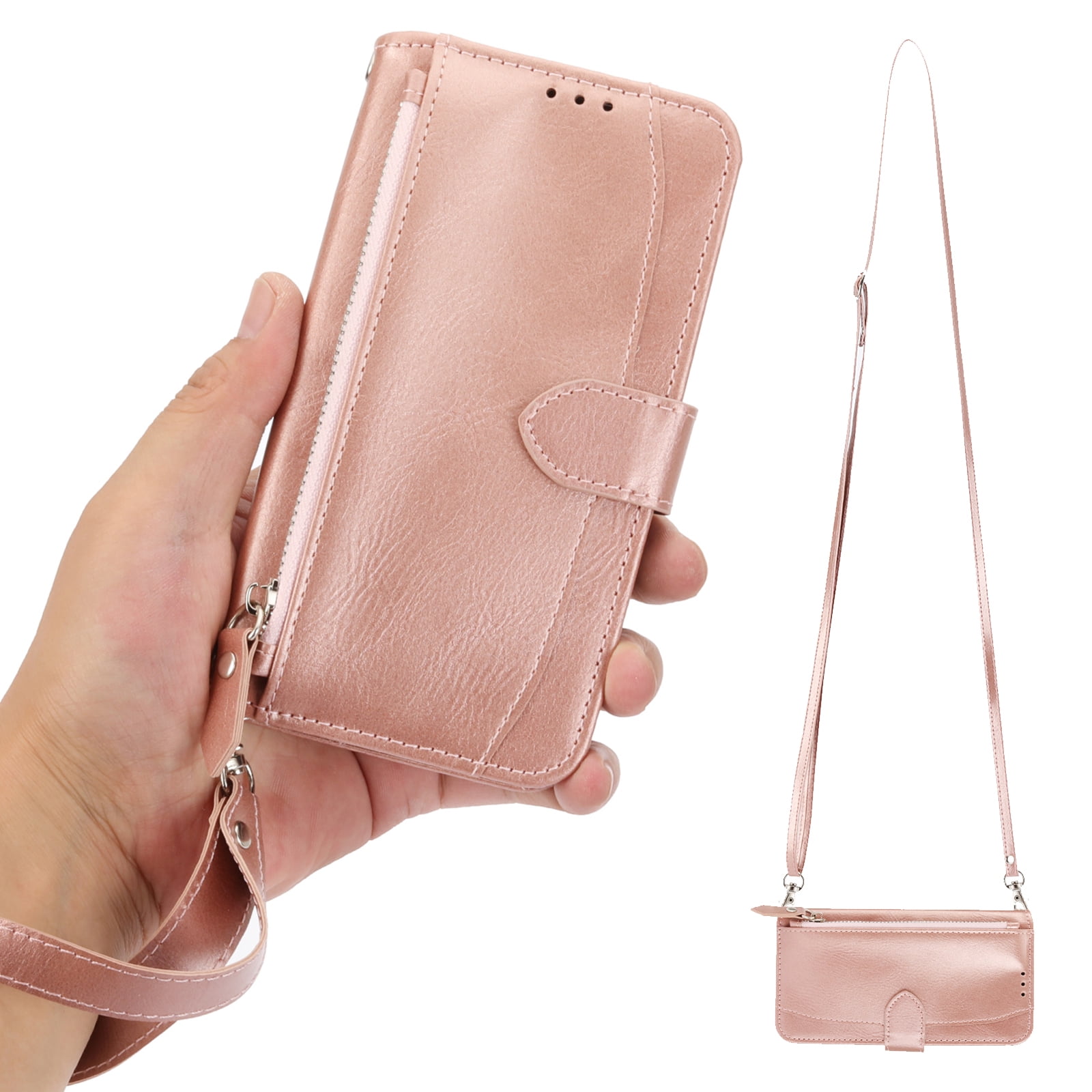 Wallet Case for Samsung S22 Plus, Zipper Pouch Card Holder Case with ...