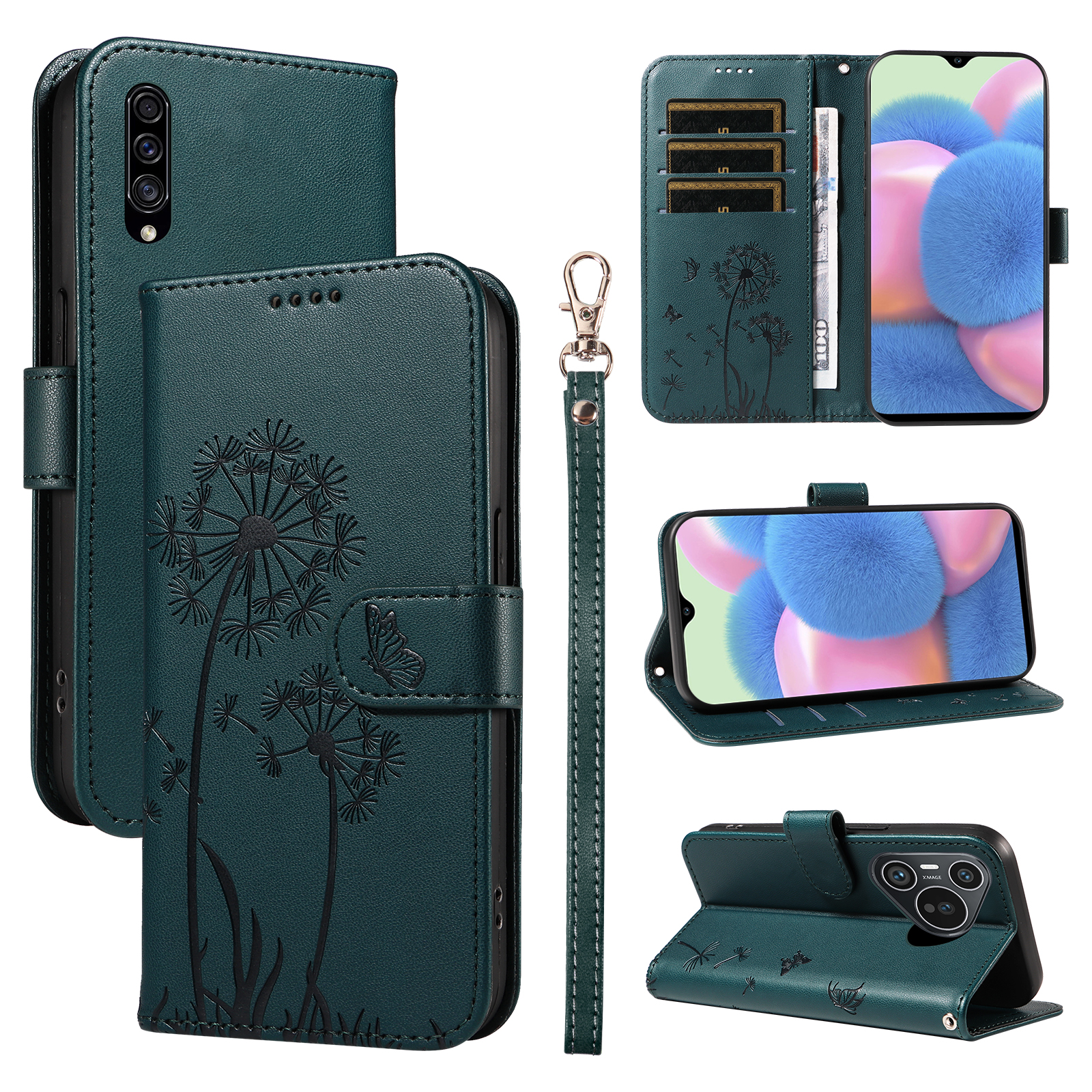 Wallet Case for Samsung Galaxy A50 (SM-A505), Card Holder and Kickstand ...