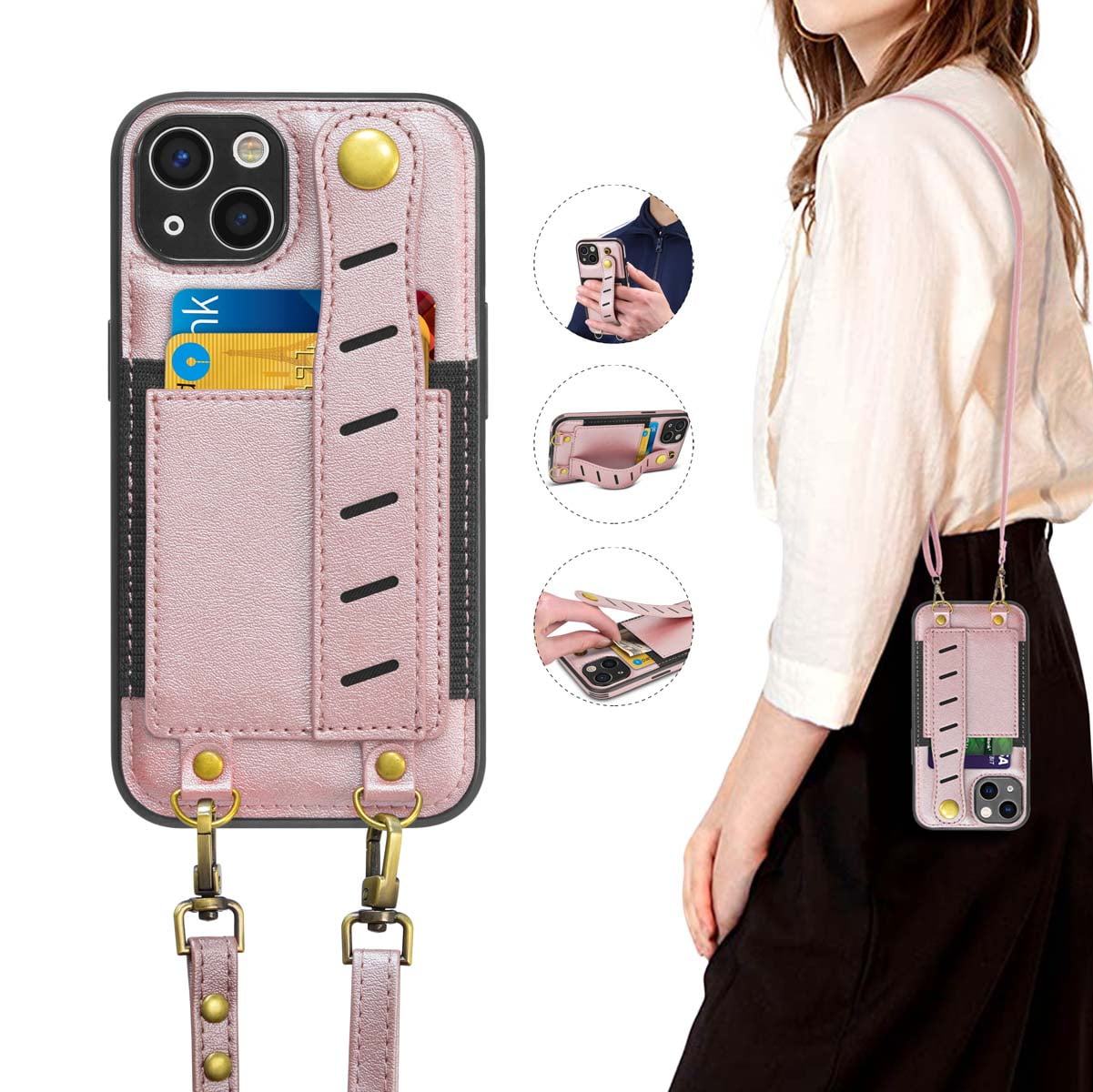 Wallet Case for iPhone 13 13 Pro 13 Pro Max, Njjex PU Leather Crossbag ...