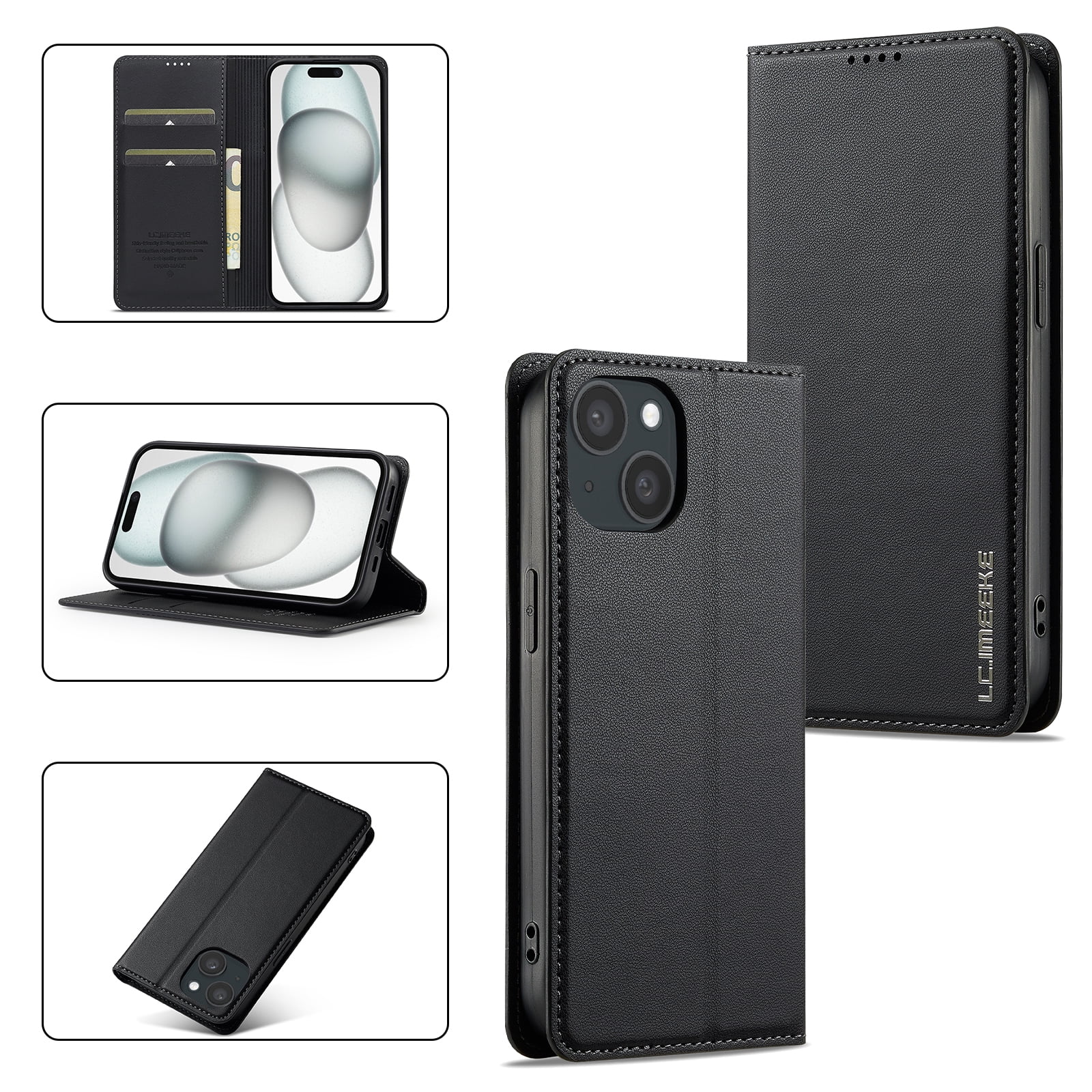 Wallet Case for iPhone 14 with Card Holder, Premium PU Leather with ...