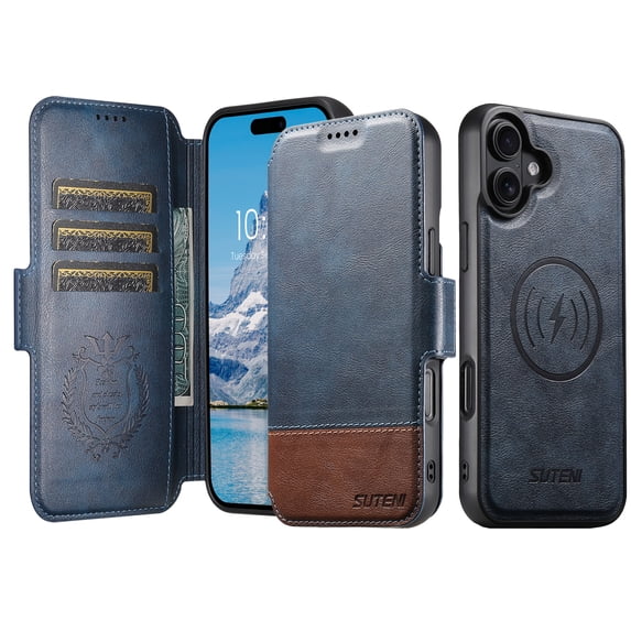 Wallet Case for iPhone 16, Premium PU Leather Detachable Magnetic ...