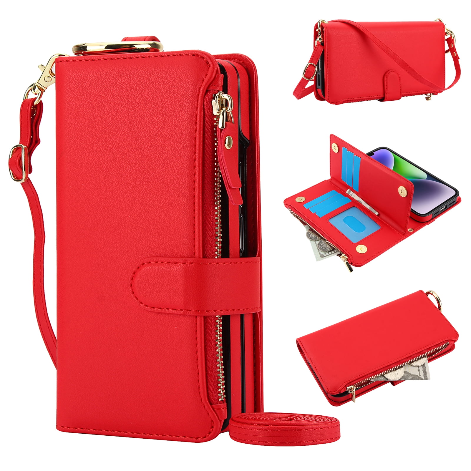 Wallet Case for iPhone 17, PU Leather Flip Cover with RFID Blocking ...