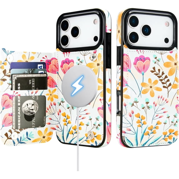 Wallet Case for iPhone 17 Pro Max, Compatible with MagSafe Wireless ...