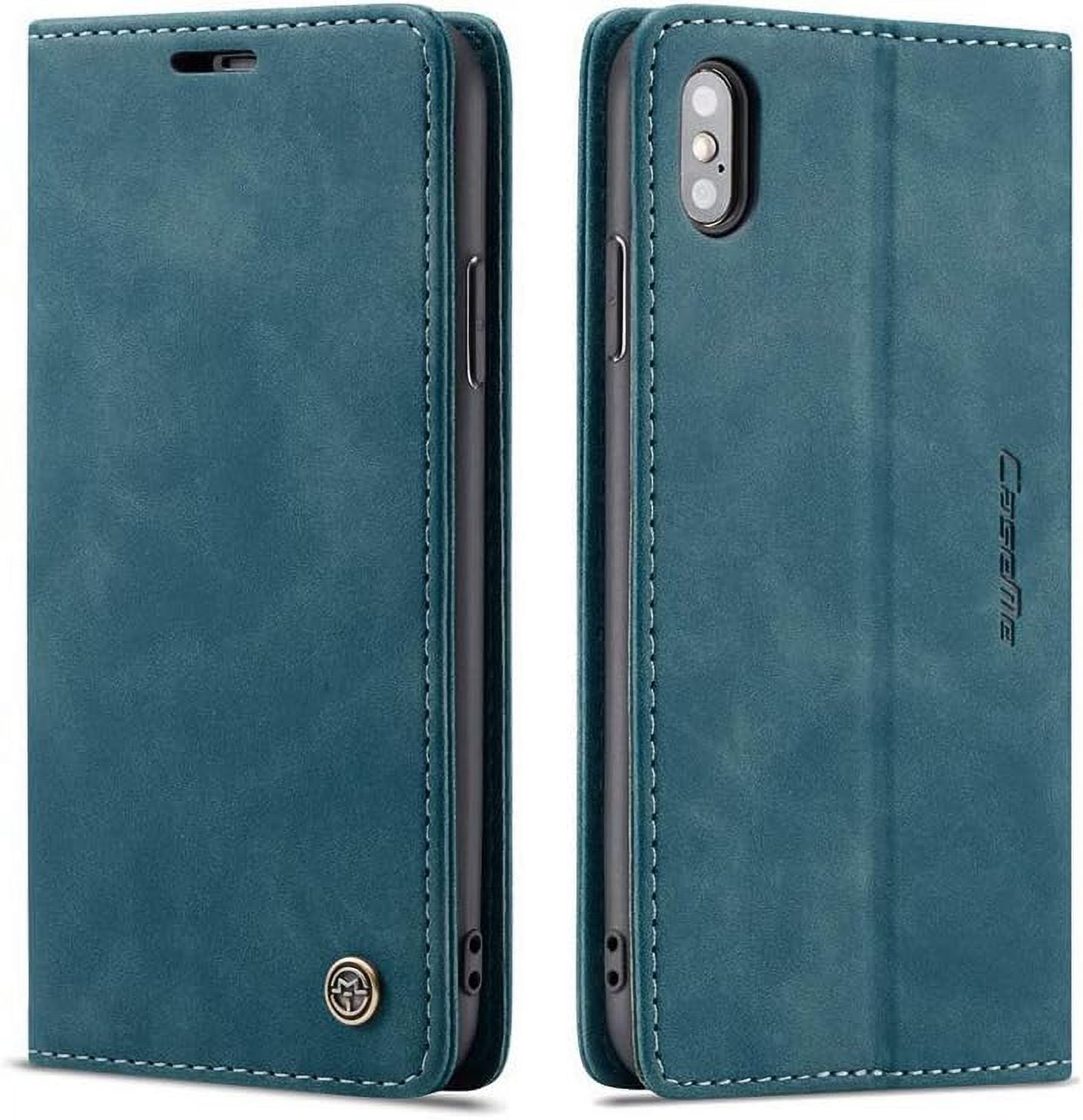 Wallet Case for iPhone Xs Max, Premium PU Leather Case Vintage Matte ...