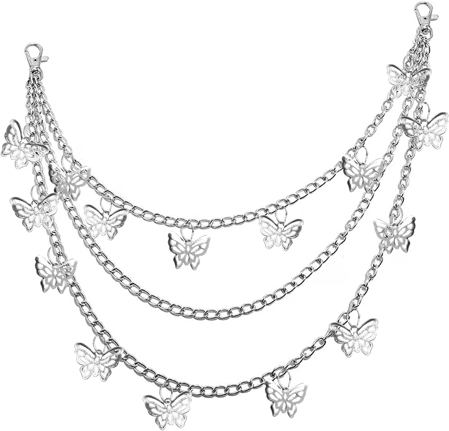 Wallet Chain,3 Tier Trousers Chain Pocket Chain Belt Chain Jeans Chain ...