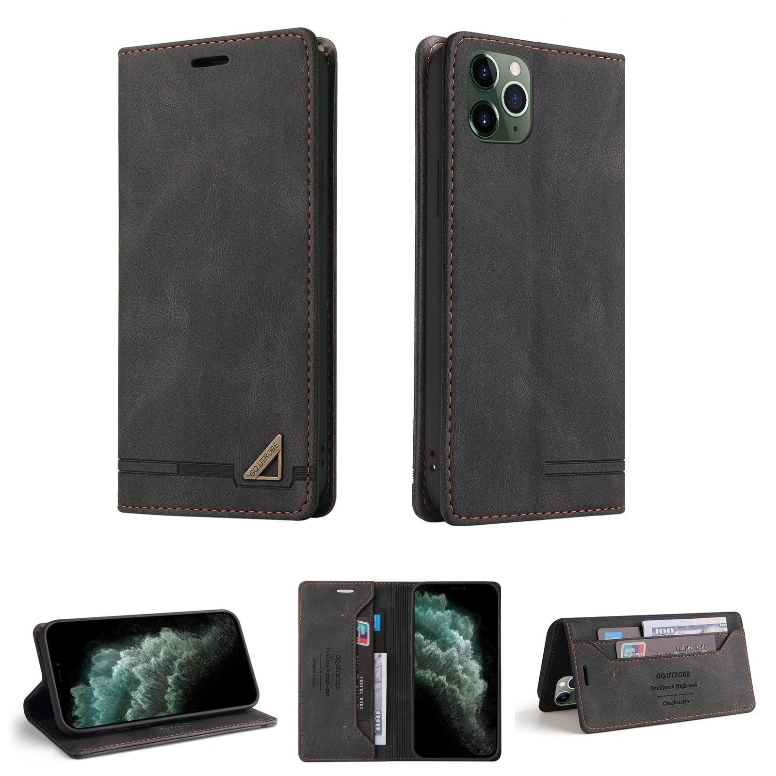 Wallet Cover for iPhone 11 Pro Max, RFID Blocking Credit Card Slot ...