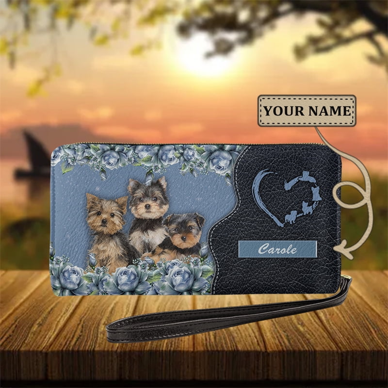 Wallet Female Lovely Shih Tzu Dogs 3D Print Leather Clutch ...