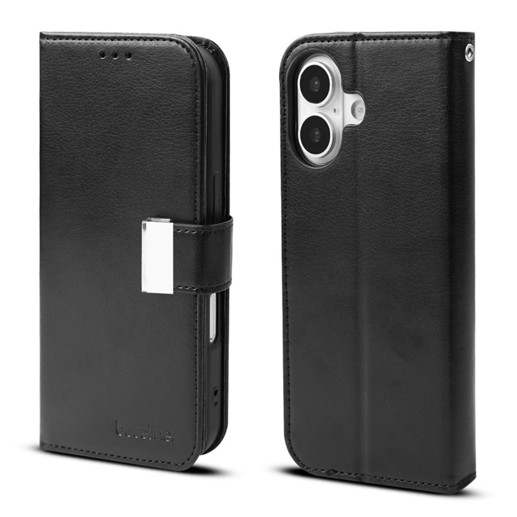 Wallet Folio Case for Apple iPhone 17 – Black / Black, Flip Cover with ...