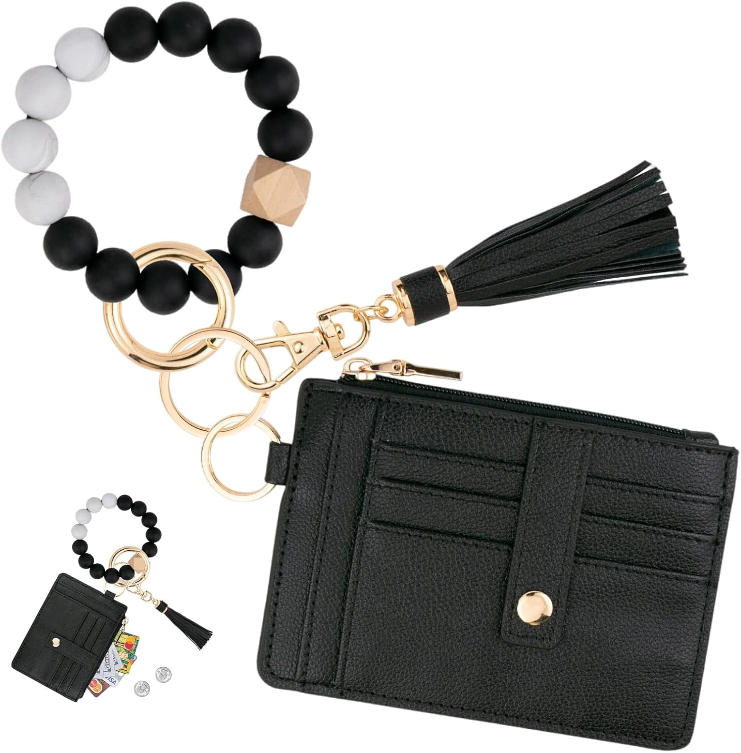 Euphrates, Wallet Keychain Wristlet, RFID Card Holder with Keyring ...