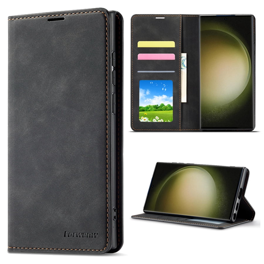 Wallet Magnetic Flip Card Slot Leather Case for Samsung Galaxy S24 ...