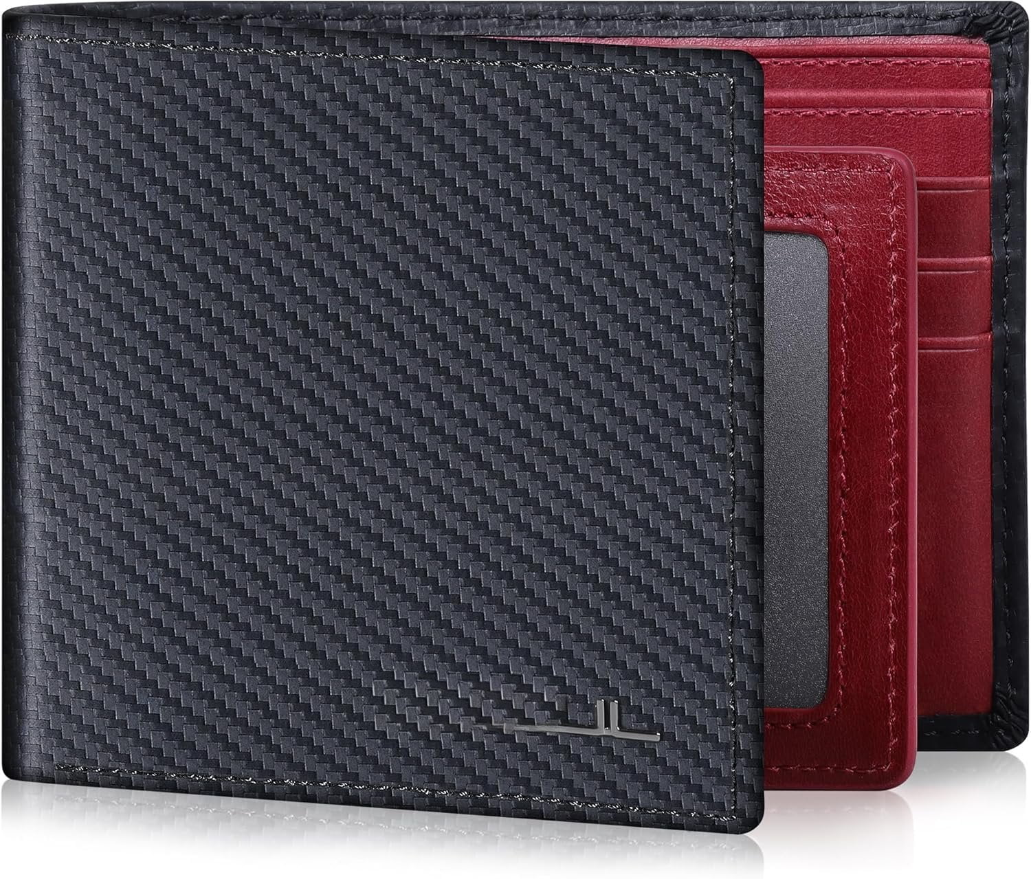Wallet for Men with 2 ID Windows 8 Credit Card Slots 2 Compartments ...