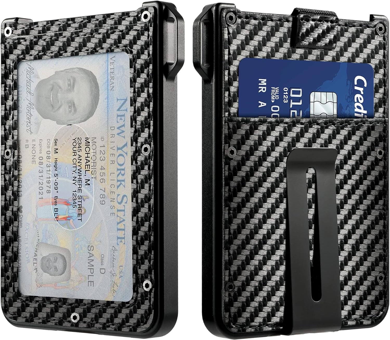 Wallet For Men - Aluminum Slim Minimalist Wallet - Holds up 11 Cards ...