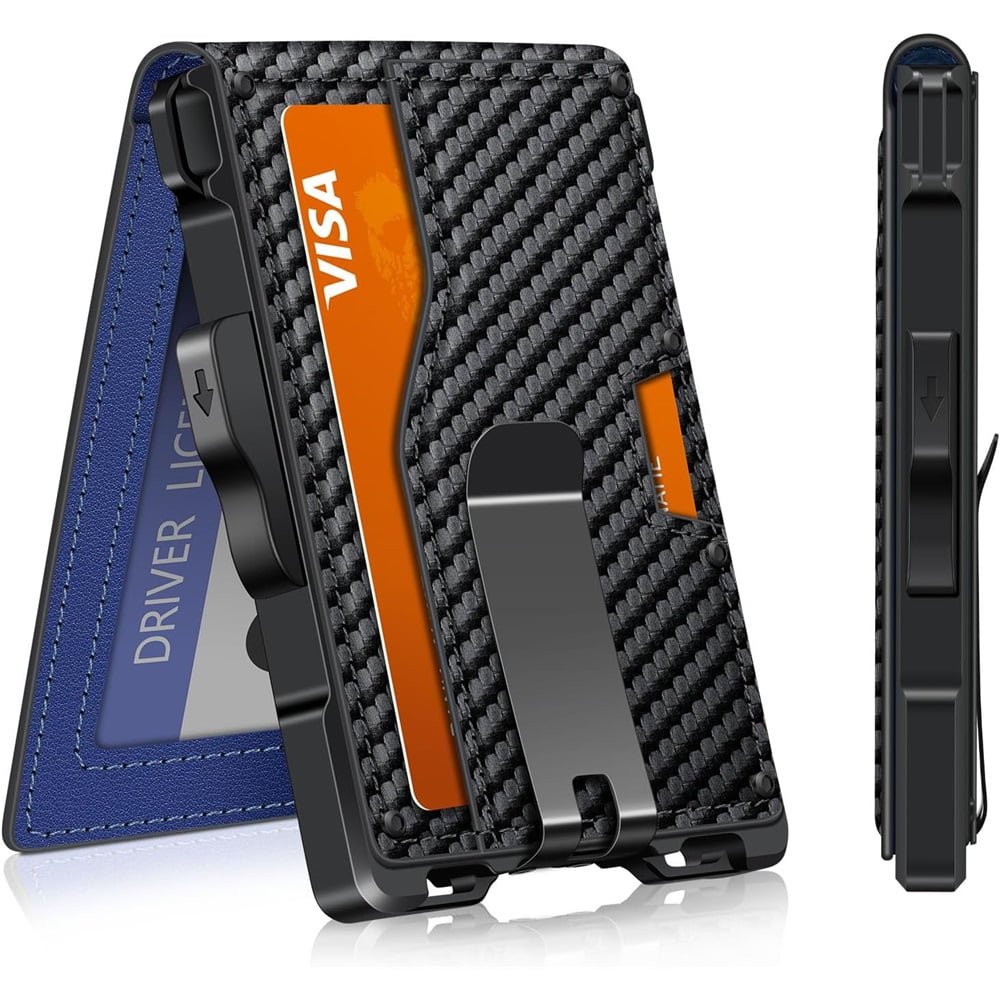 Wallet for Men, Minimalist Slim Mens Wallet with Money Clip, RFID ...