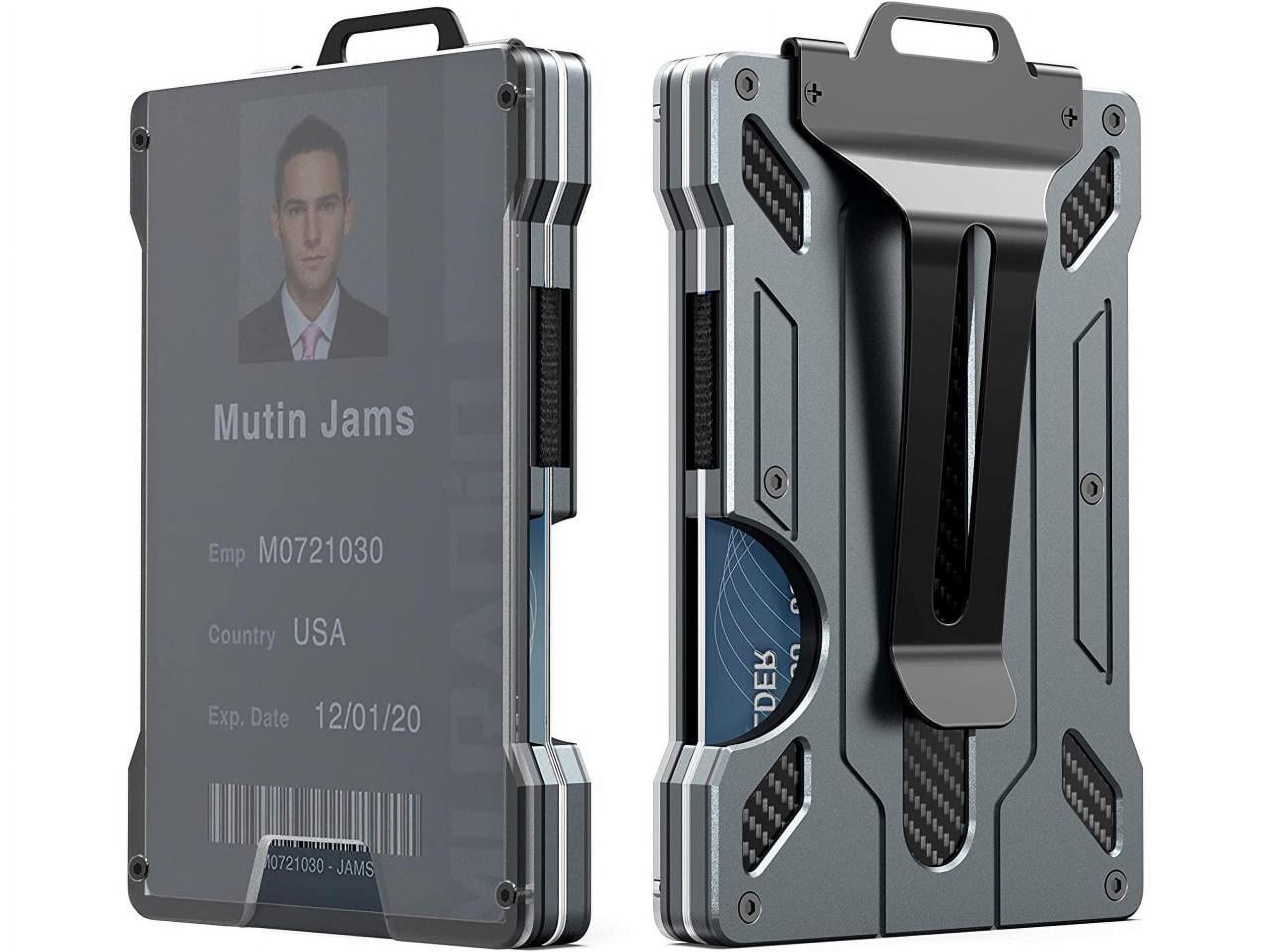 Wallet For Men - Slim Aluminum Metal Money Clip with 1 Clear window ID ...