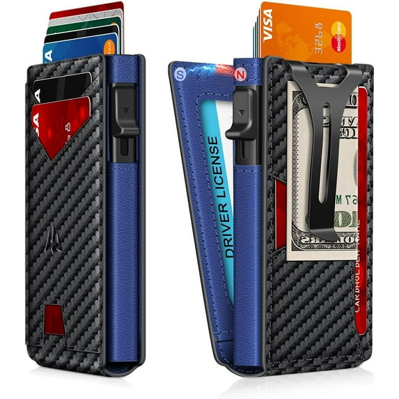 Wallet for Men, Slim Minimalist Wallet with Clip&ID Window, Blocking ...