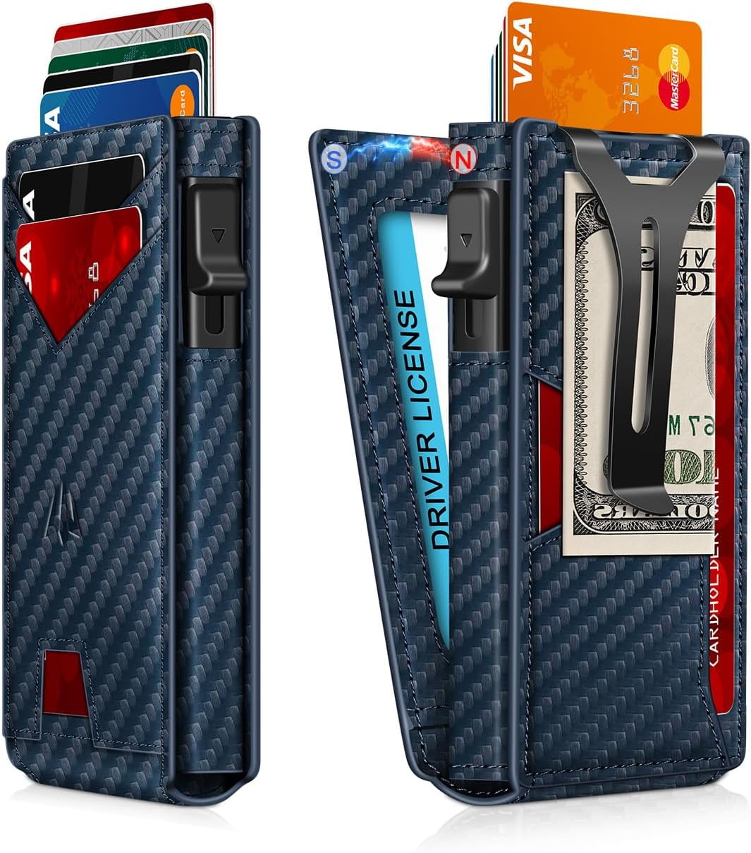 Wallet for Men, Slim Minimalist Wallet with Clip&ID Window, RFID ...