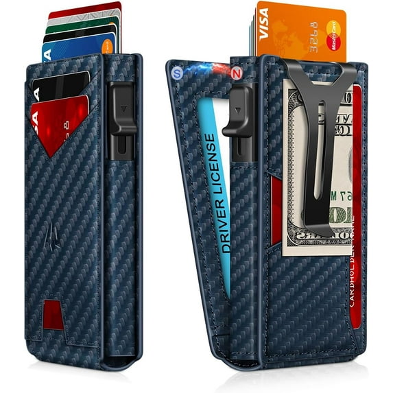 Wallet for Men, Slim Minimalist Wallet with Clip&ID Window, RFID ...