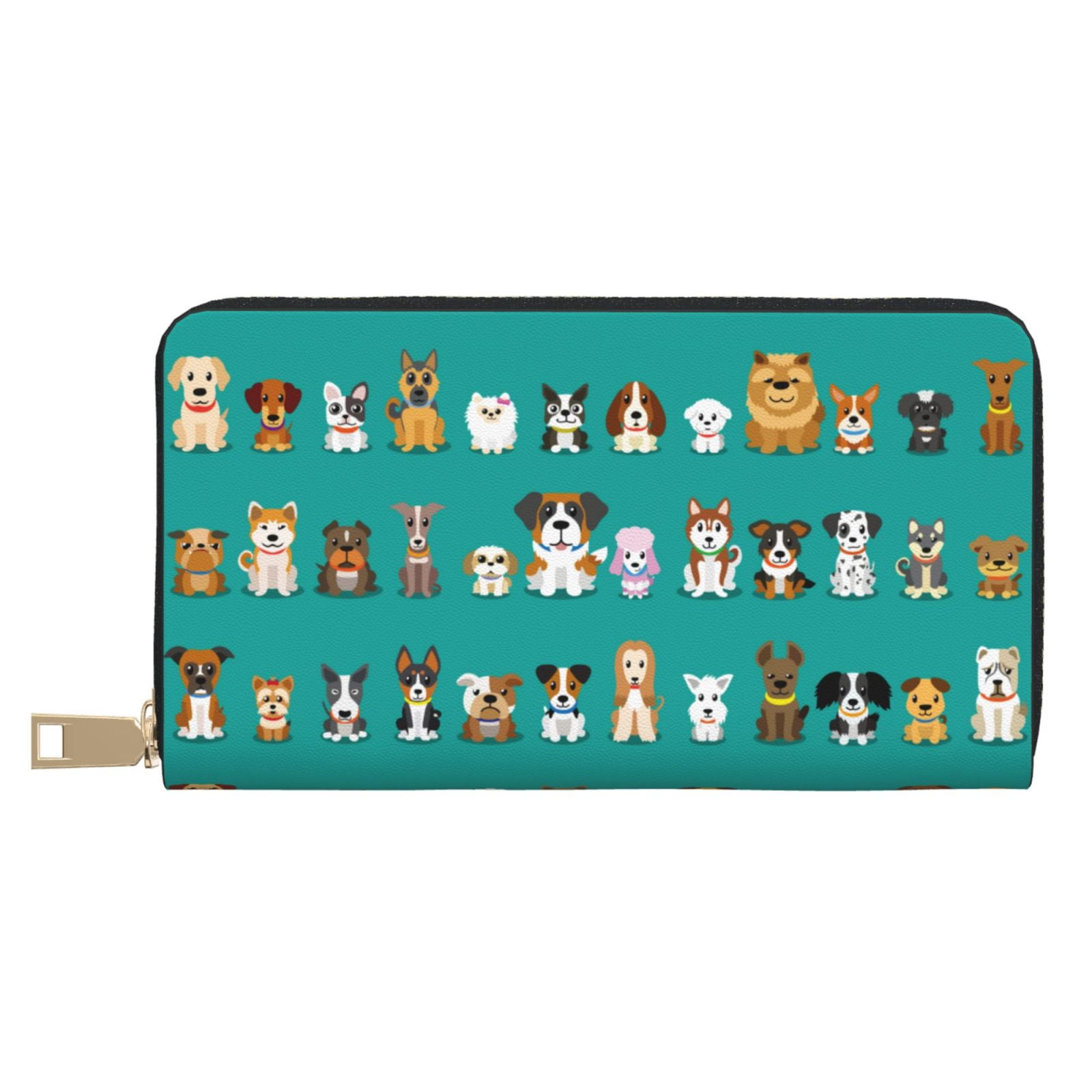 Wallet for Men Women, Cartoon Dogs PU Leather Waterproof Travel Wallet ...