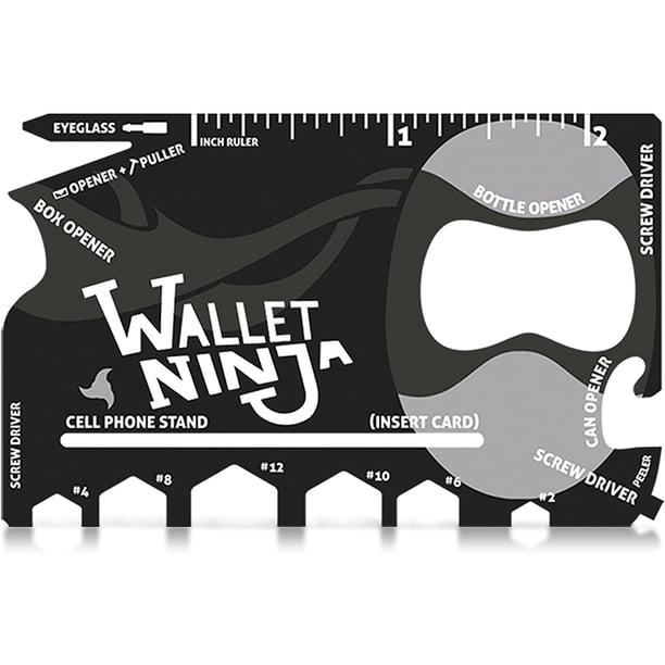 Wallet Ninja 18 In 1 Multi-Purpose Credit Card Size Pocket Tool ...