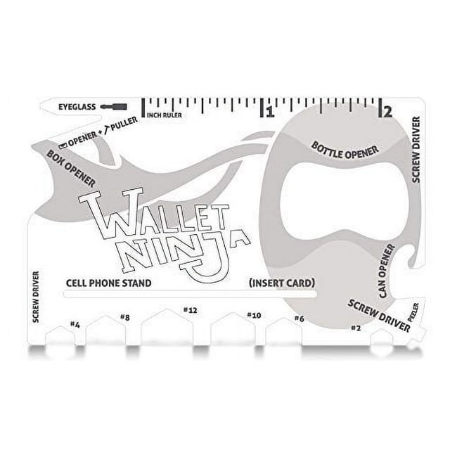 Wallet Ninja 18 in 1 Credit Card Multi-Tool: (Snow White) Eyeglass ...