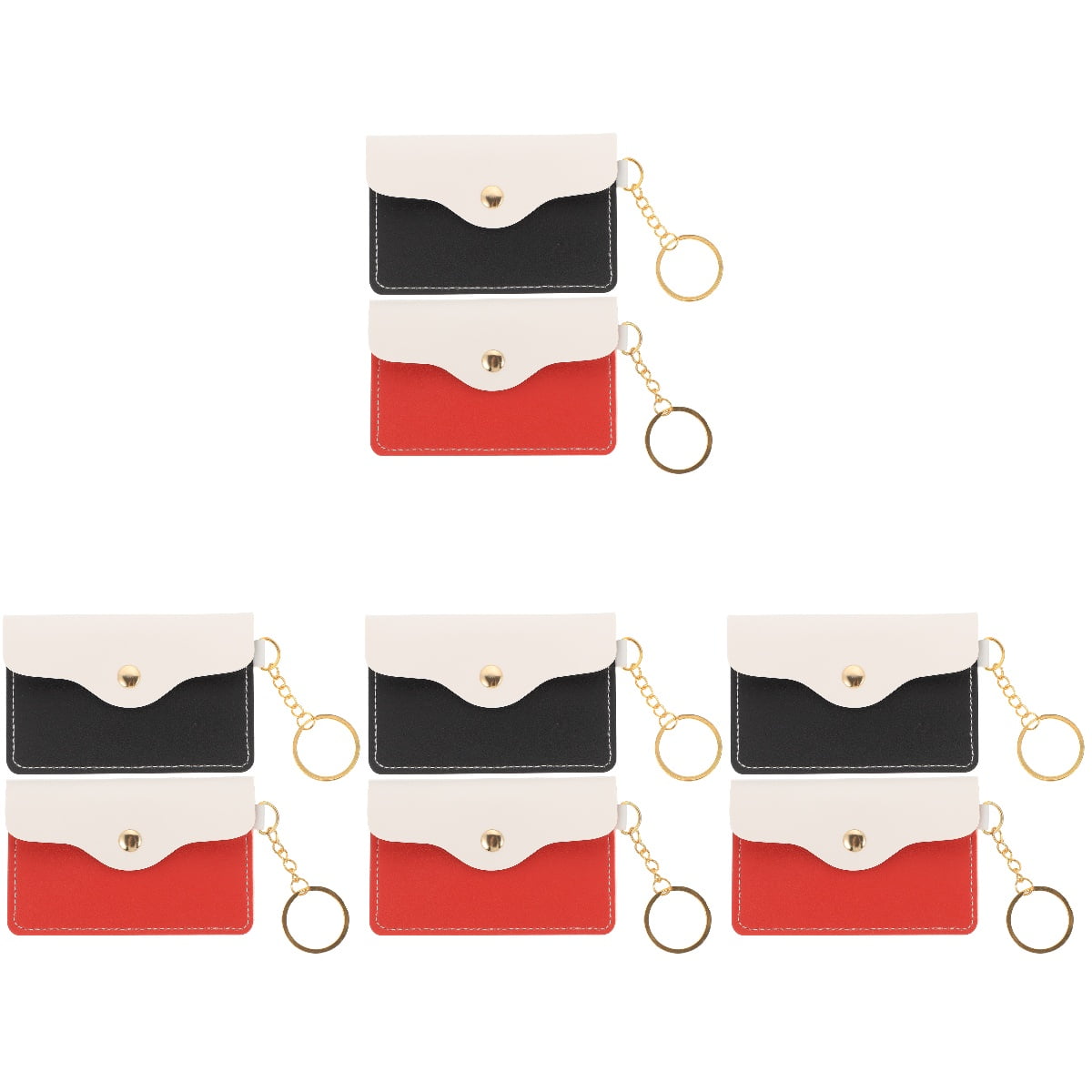 Wallet Pill Holder Multi-card Slot with Key Ring Cards Bag Small Case ...