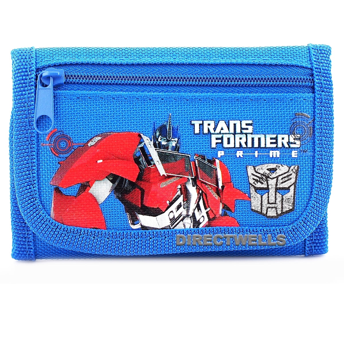 Transformers Kids Character Trifold Wallet - Optimus Prime Blue, Velcro ...