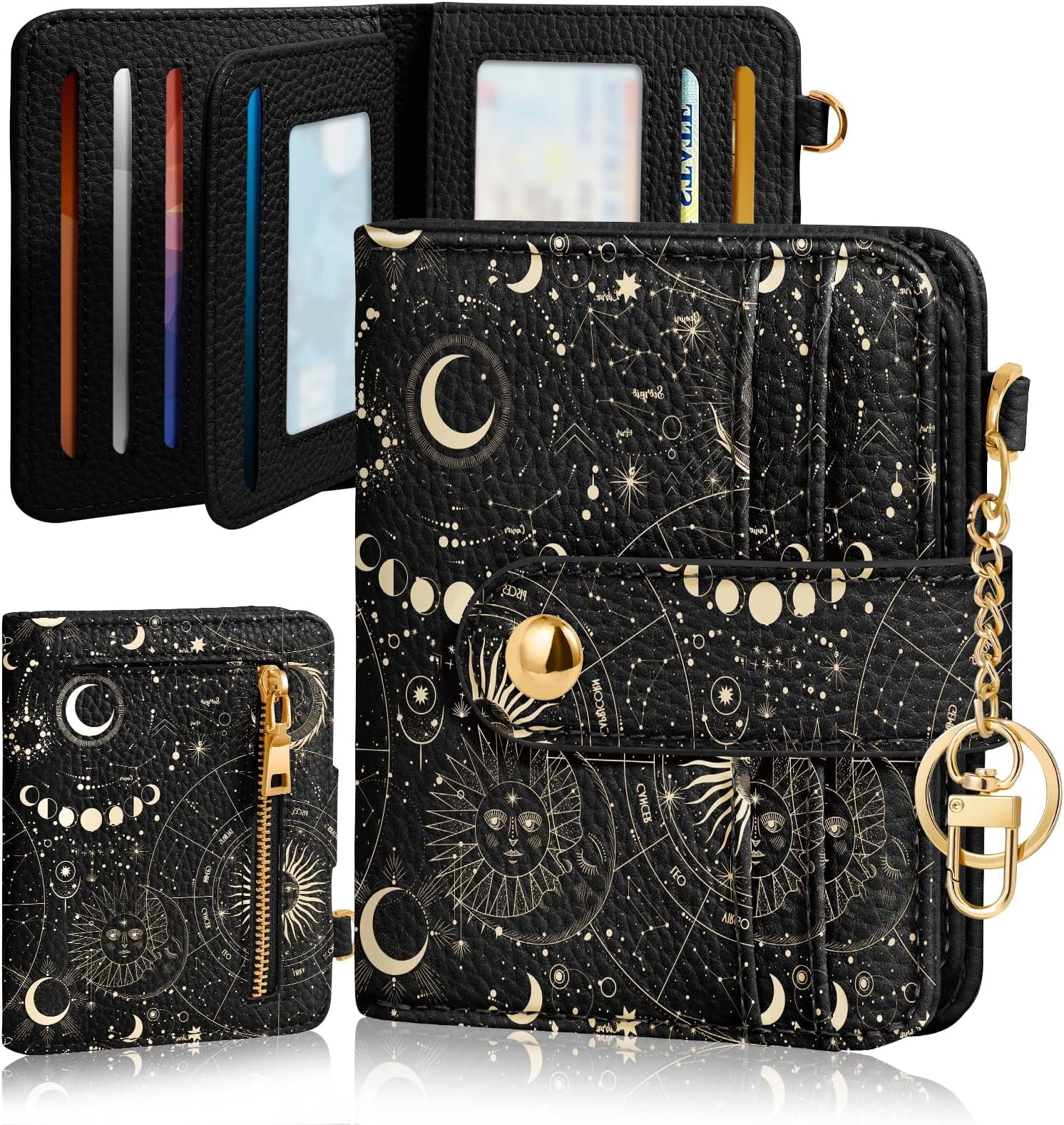 Wallet for Women Cute Small Card Wallet Genuine Leather Rfid with ...